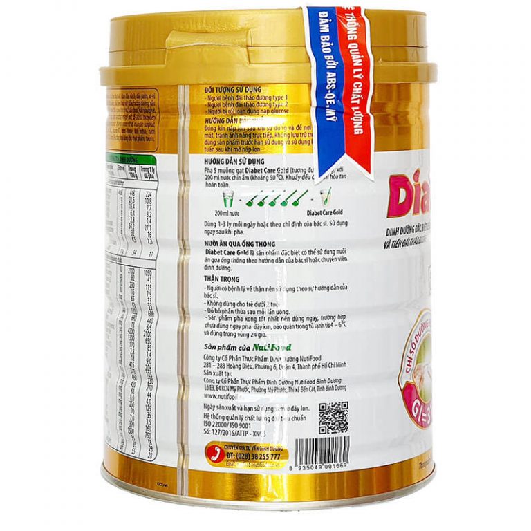Sữa DiabetCare Gold cho người bệnh Tiểu Đường - Chính Hãng Nutifood