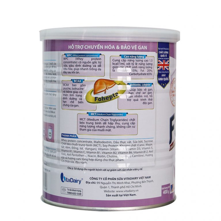Sữa Fohepta 400g - Dinh Dưỡng Cho Người Bệnh Gan của Vitadairy