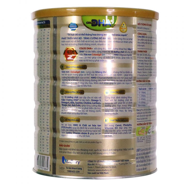 Sữa Colos DHA 1+ 800G (1 tuổi trở lên) Giá Rẻ, Có Khuyến Mãi