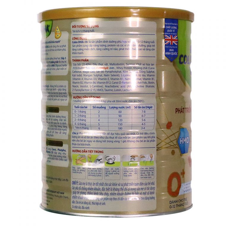 Sữa Colos DHA 1+ 800G (1 tuổi trở lên) Giá Rẻ, Có Khuyến Mãi