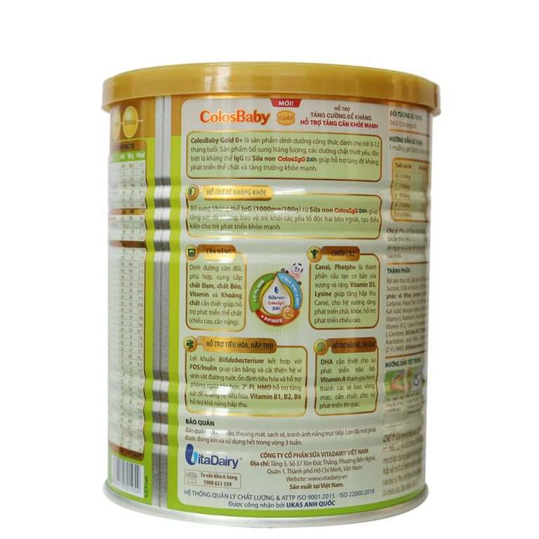 Sữa Colosbaby Gold 0+ Vị thanh nhạt 400g (0-12 tháng)